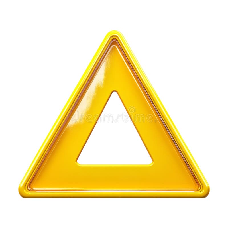 Transparent or PNG Image of Yellow Triangular Shape Stock Illustration ...