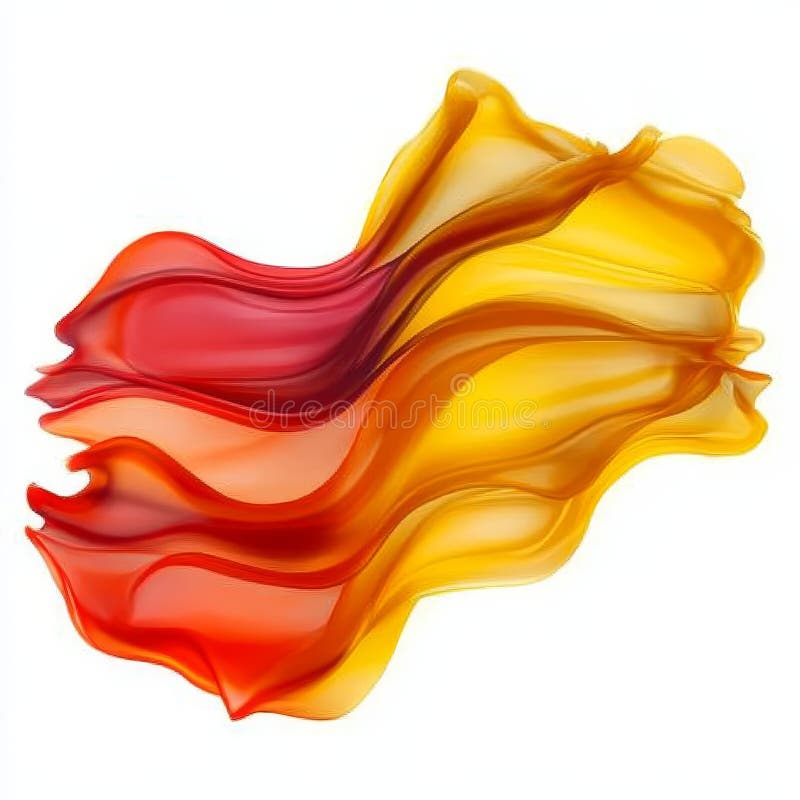 Transparent PNG of a Red Ribbon and Yellow Ribbon Wave Effect. Stock ...