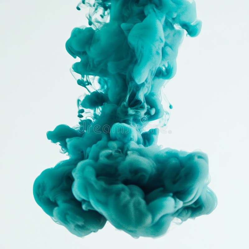 On Transparent Png, There is an Explosion of Teal Smoke. Stock Photo ...