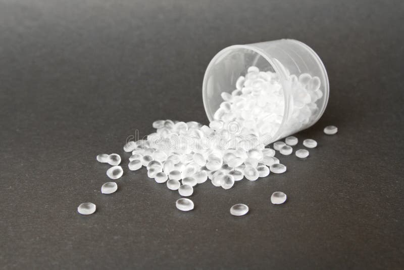 Transparent Polyethylene Granules. HDPE.Plastic Pellets Stock Image ...