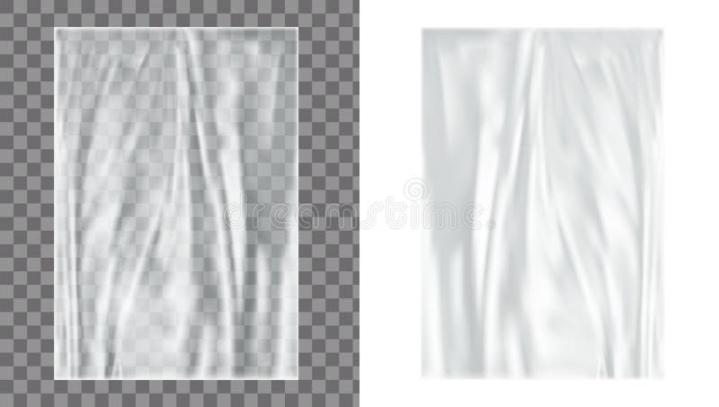 Transparent Polyethylene Plastic Warp Stock Vector - Illustration of ...