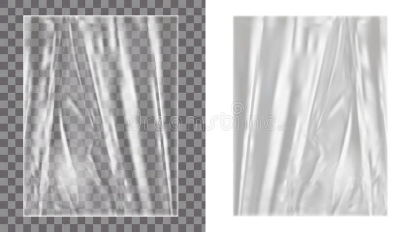 Transparent Polyethylene Plastic Warp Stock Vector - Illustration of ...