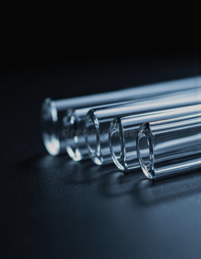 Transparent Preform Tubes Arranged in a Row, Ready for Molding Stock ...