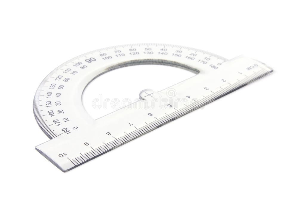 Transparent protractor stock image. Image of sketching - 6107839