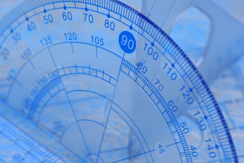 Transparent Protractor, Ruler and Square Stock Image - Image of ...