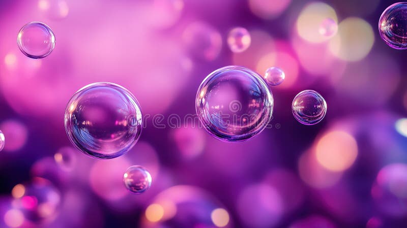 Transparent Purple Bubble Background Stock Photo - Image of motion ...