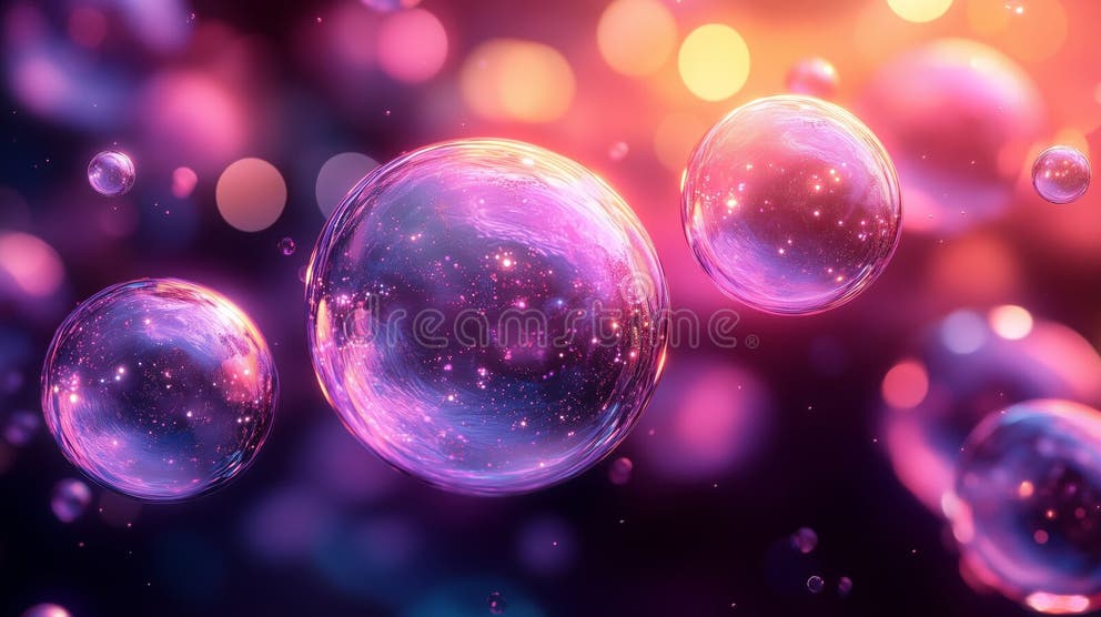 Transparent Purple Bubble Background Stock Image - Image of liquid ...