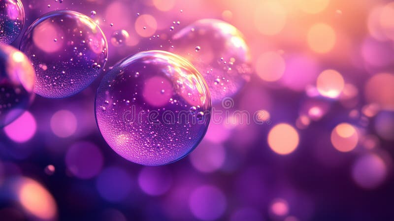 Transparent Purple Bubble Background Stock Photo - Image of sphere, softness: 360361438