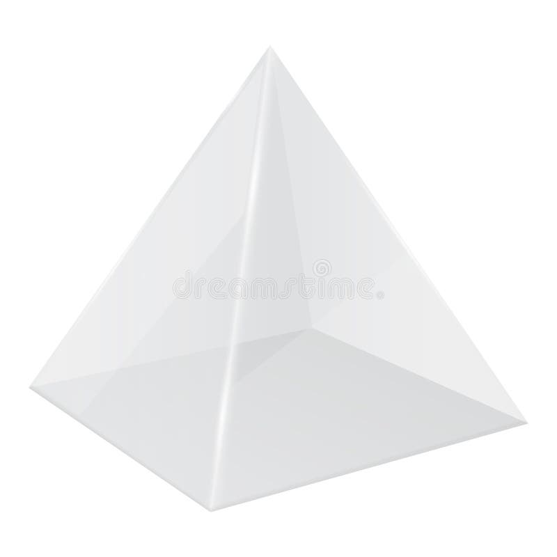 Transparent Pyramid. 3d Geometric Shape Stock Vector - Illustration of ...