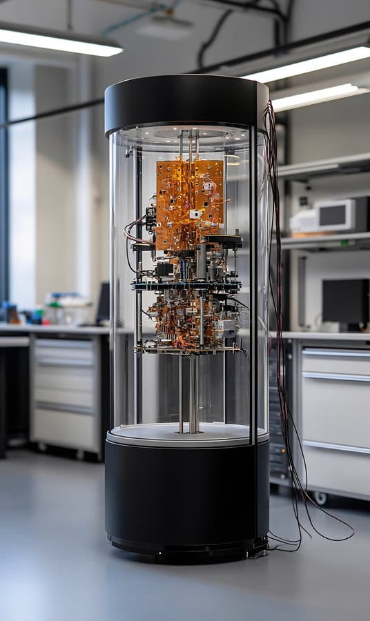 Transparent Quantum Machine in Research Setting Stock Image - Image of ...