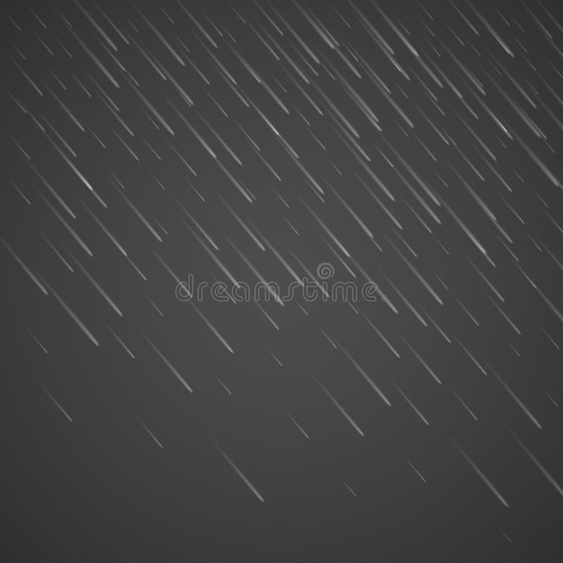 Transparent Rain Drops Isolated on Abstract Background. Storm Raindrop ...