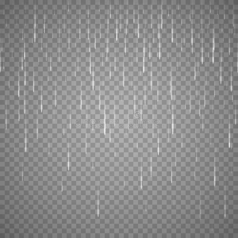 Transparent Rain Drops Isolated on Abstract Background. Storm Raindrop ...