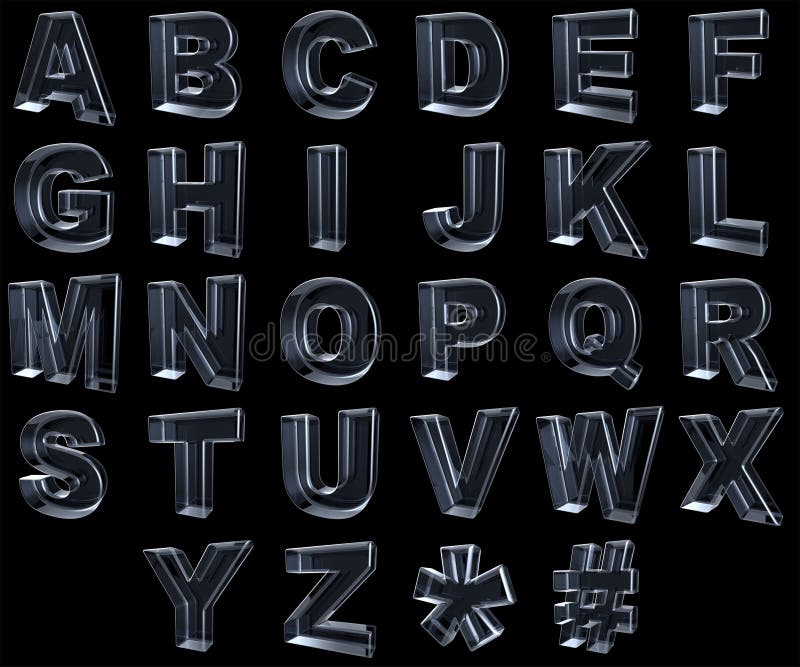 X-ray Font Vector. Transparent Roentgen Alphabet. Radiology 3D Scan ...