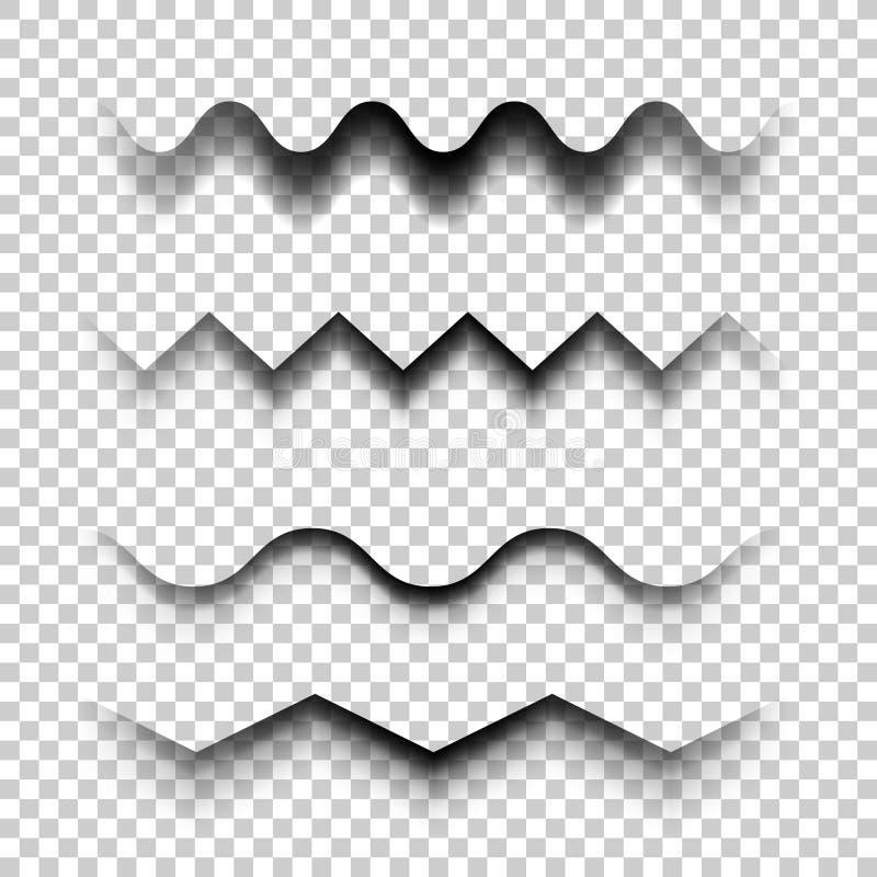 Transparent Realistic Paper Shadow Effects on a Checkered Background ...