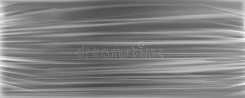 Transparent Realistic Stretched White Plastic Warp. Polyethylene ...