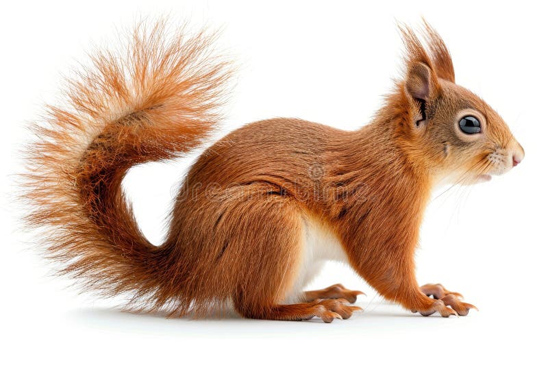Transparent Red Squirrels on White Background for Versatile Design and ...