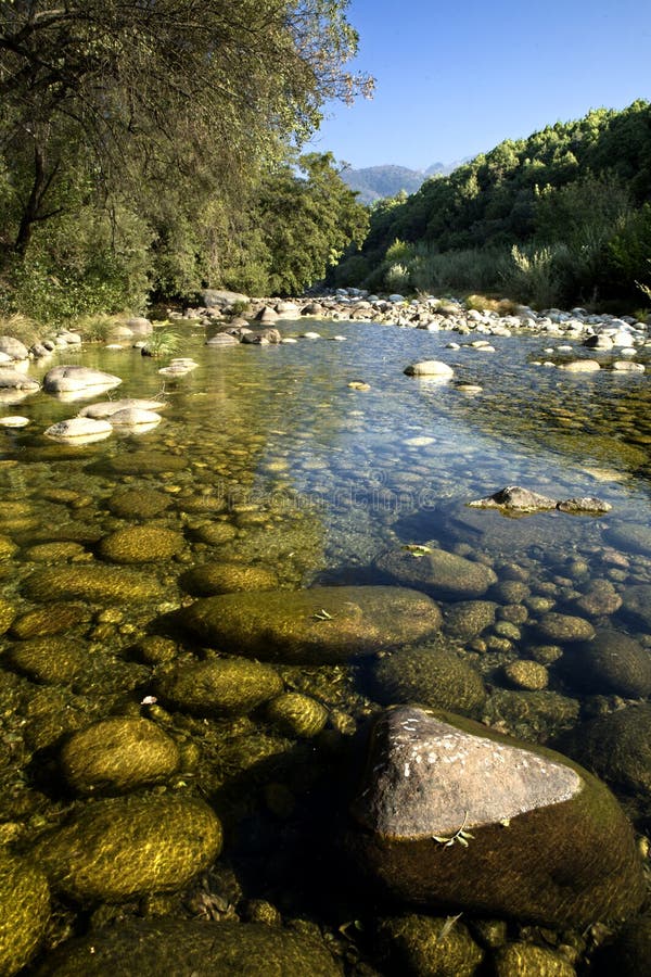 Transparent river bed stock image. Image of caceres, vera - 25517827