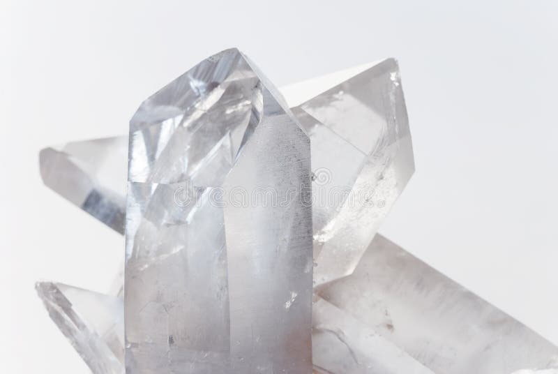 Three rock quartz crystals stock image. Image of powerful - 34210697