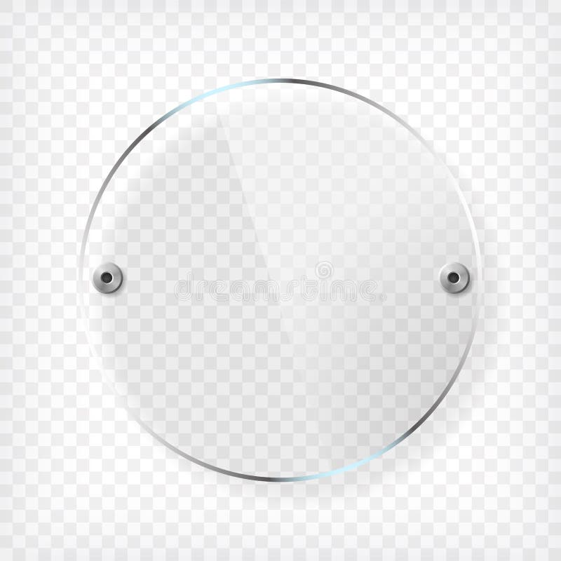 Round Transparent Plate stock illustration. Illustration of grey - 83563238