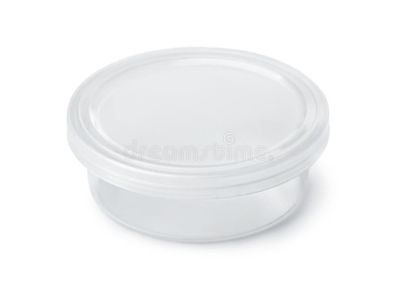 Transparent Round Plastic Container Stock Photo - Image of mock, blank ...