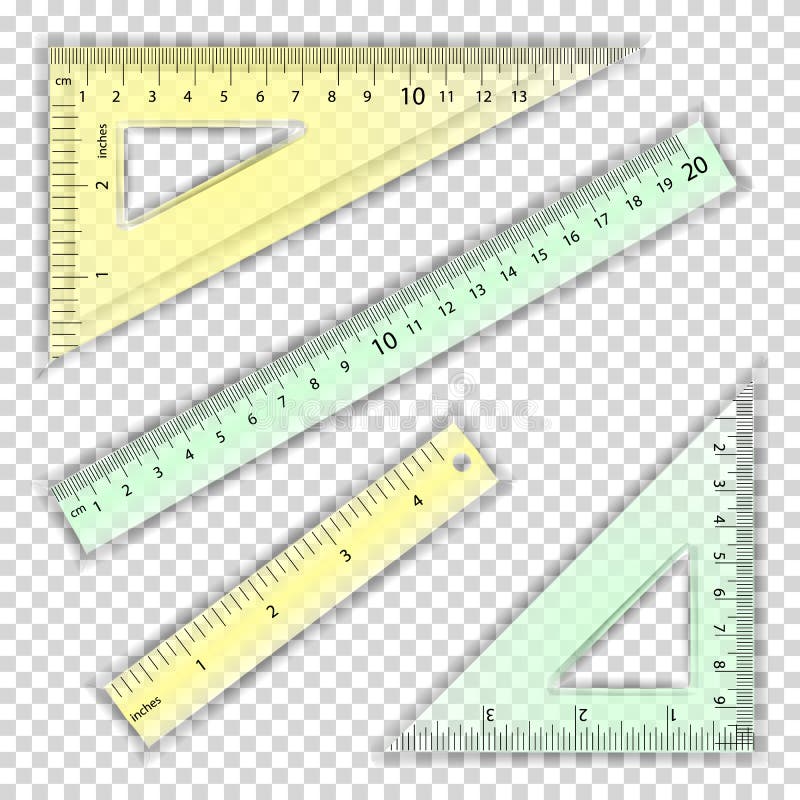 Transparent Ruler - Realistic Ruler Scale - Vector Illustration ...