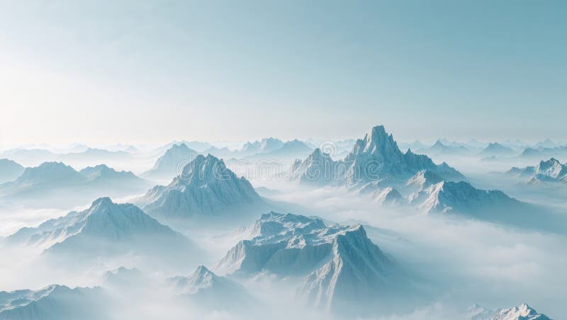 A Transparent Scene in the Sky of Floating Mountains, Where Gravity ...