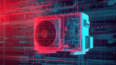 Exploded View of Air Conditioner Components Stock Photo - Image of ...