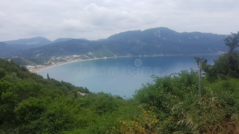 Sea in Corfu island stock photo. Image of nature, island - 123950510