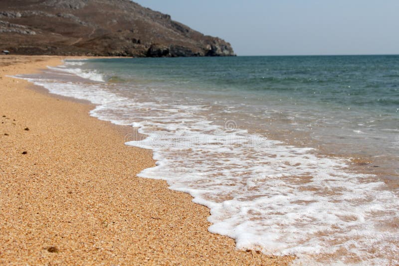 Transparent Sea Water Over Sand Beach Stock Photo - Image of bright ...