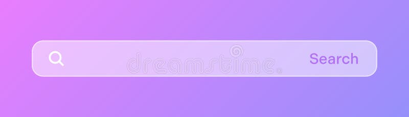 Transparent Search Bar. Internet Browser Engine with Search Box, Address Bar and Text Field ...