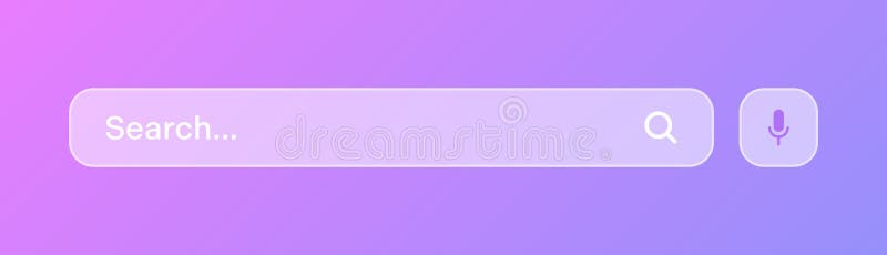 Transparent Search Bar. Internet Browser Engine with Search Box ...