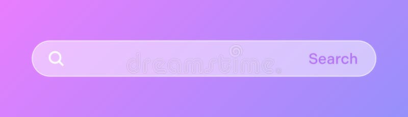 Transparent Search Bar. Internet Browser Engine with Search Box ...