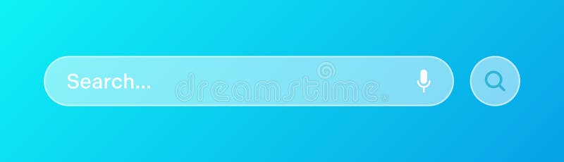 Transparent Search Bar. Internet Browser Engine with Search Box ...