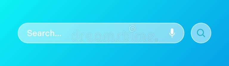 Transparent Search Bar. Internet Browser Engine with Search Box ...