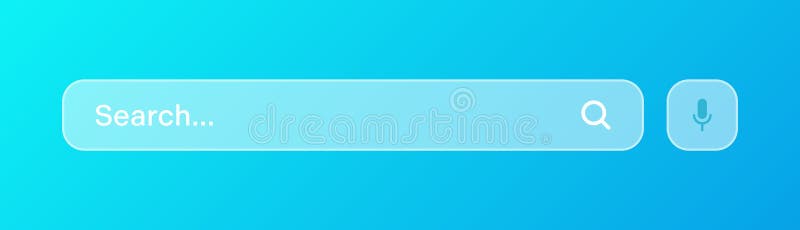 Transparent Search Bar. Internet Browser Engine with Search Box ...