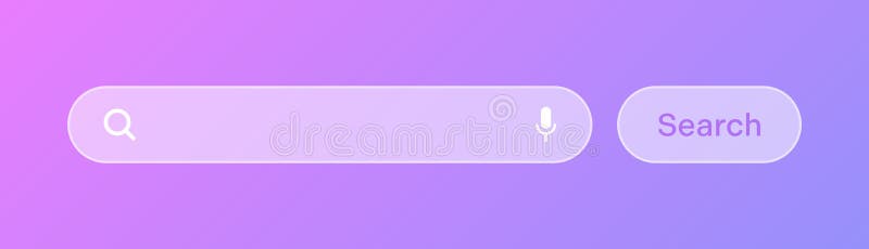 Transparent Search Bar. Internet Browser Engine with Search Box ...