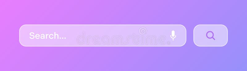 Transparent Search Bar. Internet Browser Engine with Search Box ...