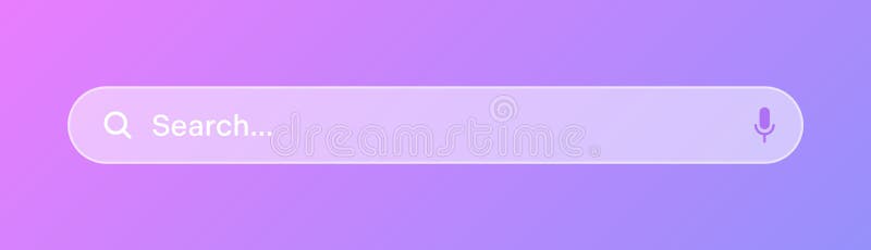 Transparent Search Bar. Internet Browser Engine with Search Box ...