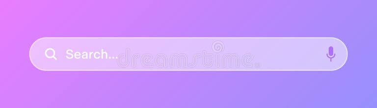 Transparent Search Bar. Internet Browser Engine with Search Box ...