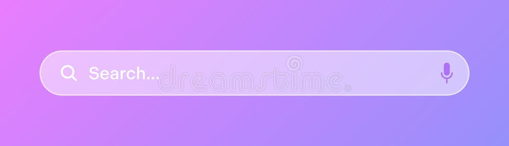 Transparent Search Bar. Internet Browser Engine with Search Box ...