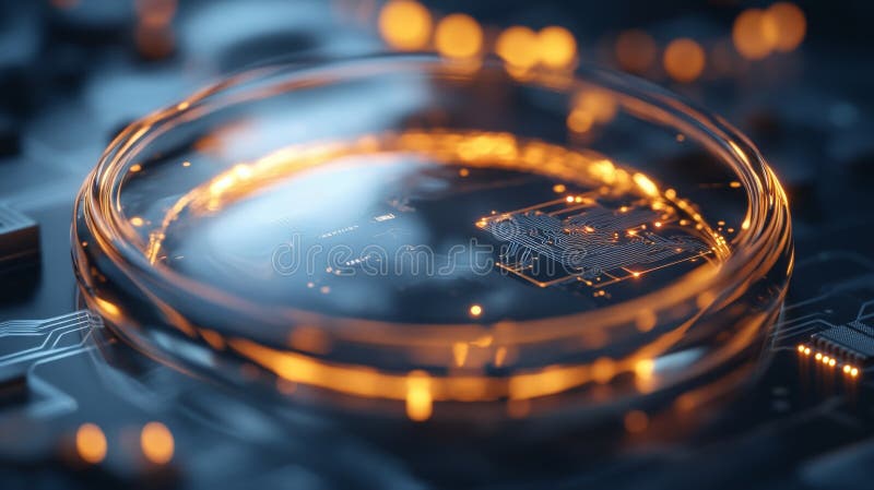 Transparent Semiconductor Chip Inside Augmented Reality Design Stock ...