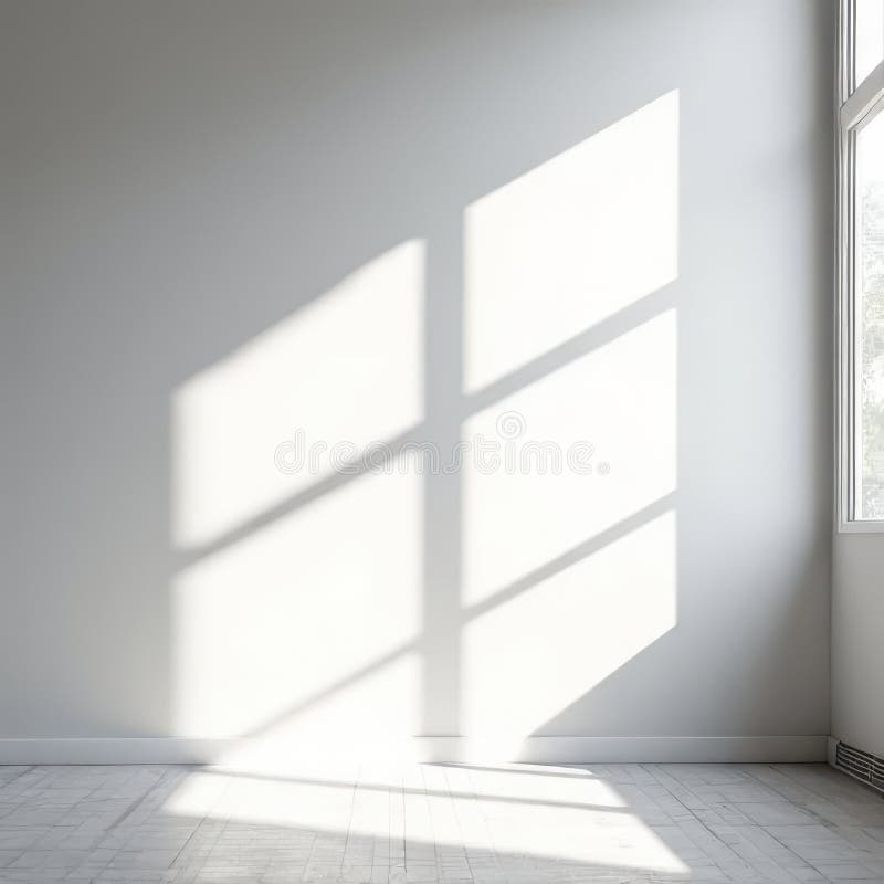 Transparent Shadow Overlay with Window Lighting and Room Interior ...