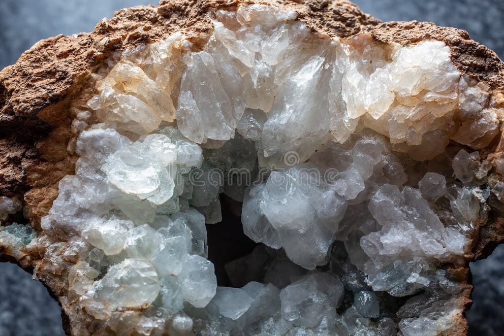 Transparent Shiny Rock Crystals Stock Image - Image of earth, white ...