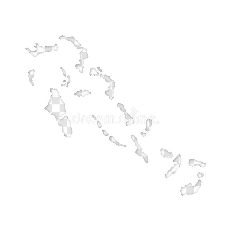 Transparent Silhouette of Bahamas Map with Shadow Stock Vector ...