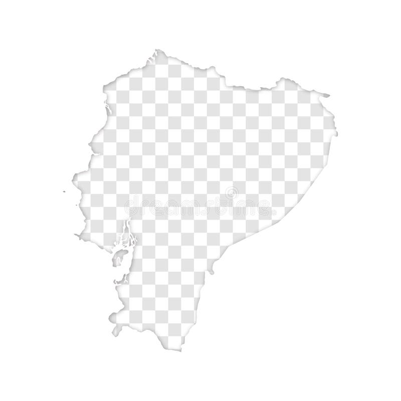 Transparent Silhouette of Ecuador Map with Shadow Stock Vector ...