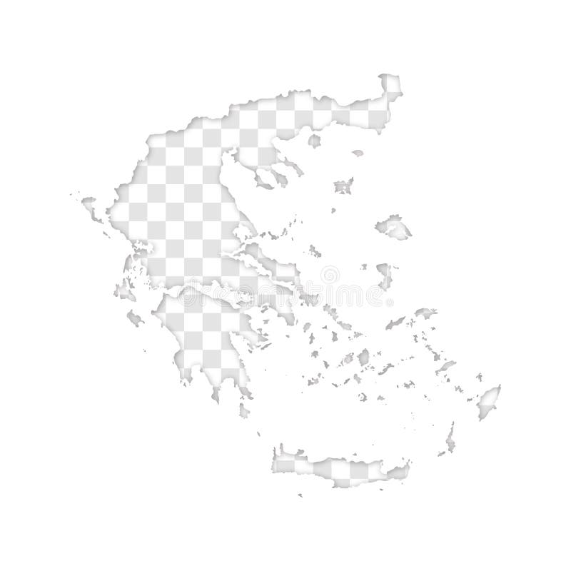Political Map of Greece Isolated on Transparent Background Stock Vector ...