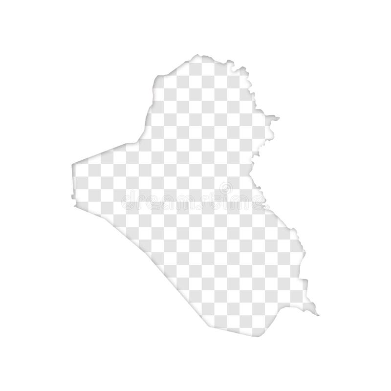 Transparent Silhouette of Iraq Map with Shadow Stock Vector ...