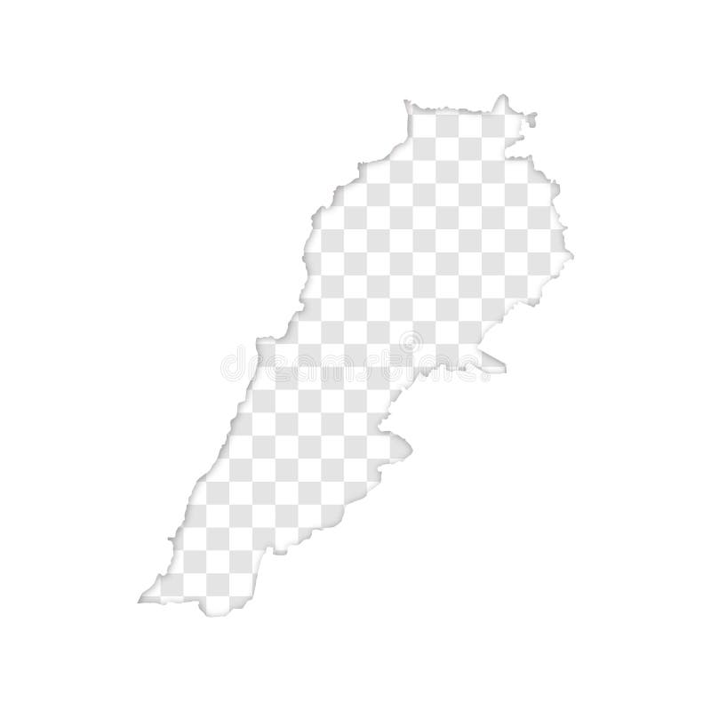 Political Map of Lebanon Isolated on Transparent Background Stock ...