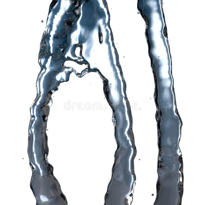 Transparent Simple Water Flow Isolated 3d Rendering Fresh and Clean ...