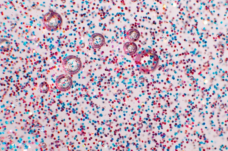 Transparent Slime with Glittering Multicolor Particles Stock Image ...
